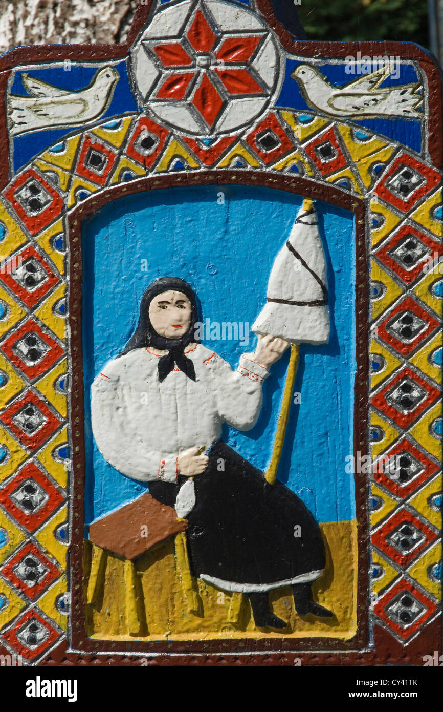 Spinner, The Merry Cemetery of Sapanta, Maramures, Romania Stock Photo ...