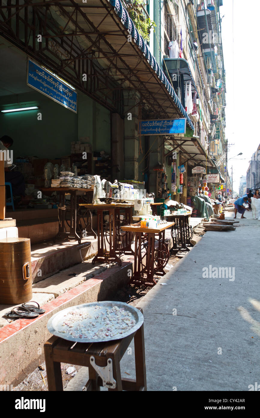 Street View in Rangoon, Myanmar Stock Photo - Alamy