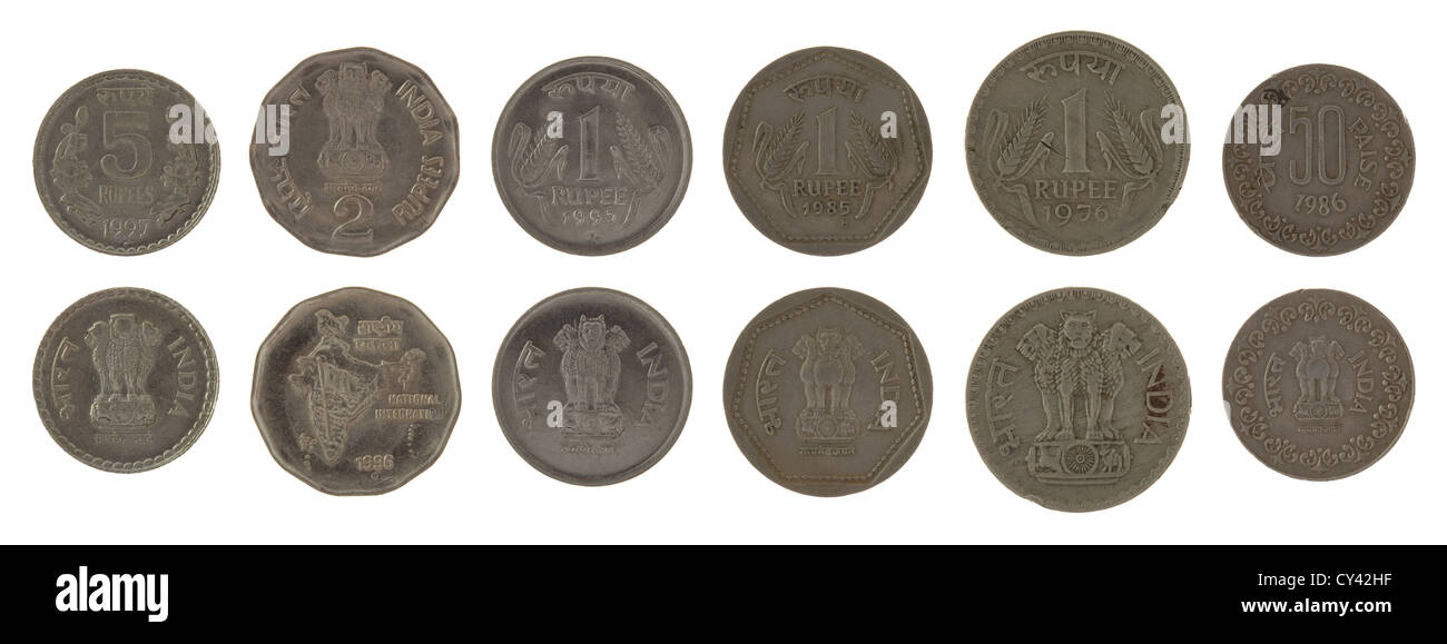 Indian rupee coins hi-res stock photography and images - Alamy
