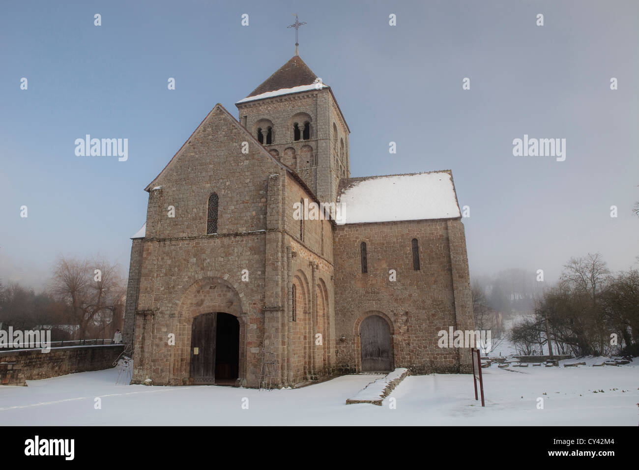 Normandy church snow hi-res stock photography and images - Alamy