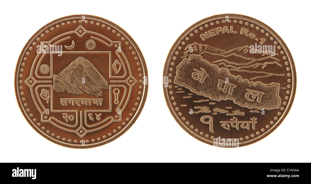 Nepal coin coins currency money Cut Out Stock Images & Pictures - Alamy