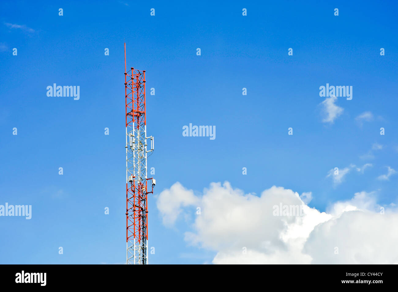 Stanchion.Phone tower signals Stock Photo - Alamy