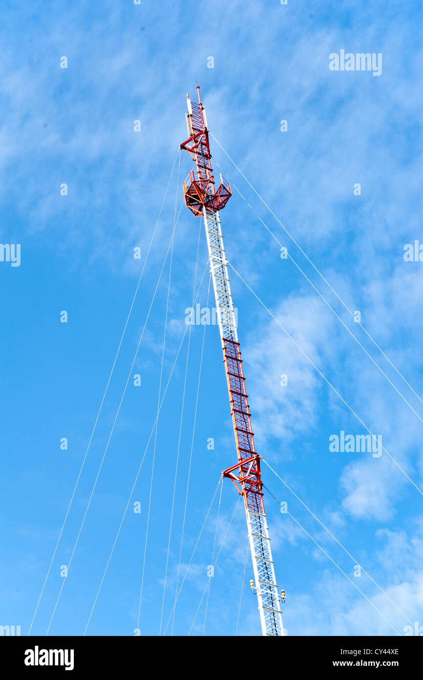 Stanchion.Phone tower signals Stock Photo - Alamy
