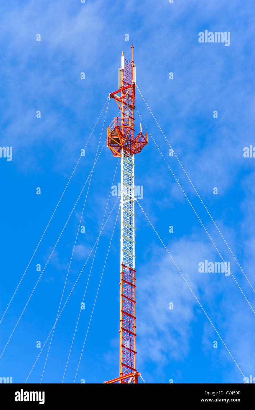 Stanchion.Phone tower signals Stock Photo - Alamy