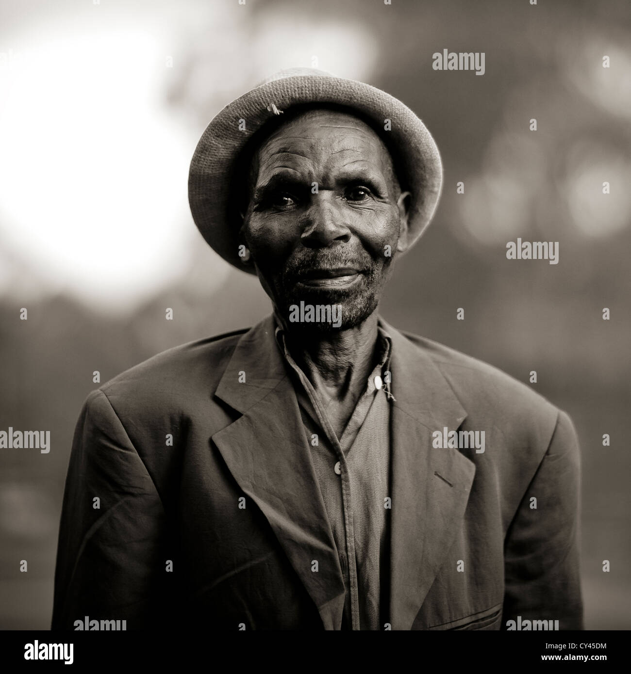 Man On The Road To Rehengeri - Rwanda Stock Photo - Alamy