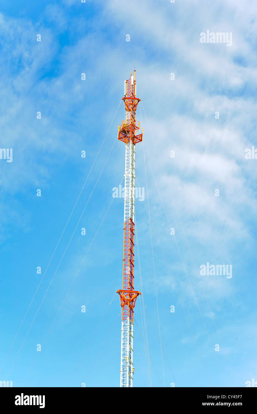 Stanchion.Phone tower signals Stock Photo - Alamy