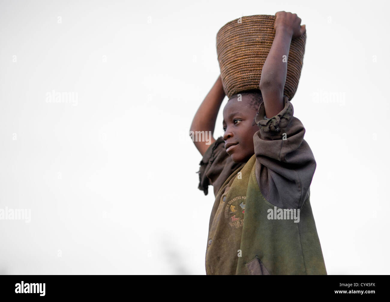 Kid In Volcanoes National Park - Rwanda Stock Photo - Alamy
