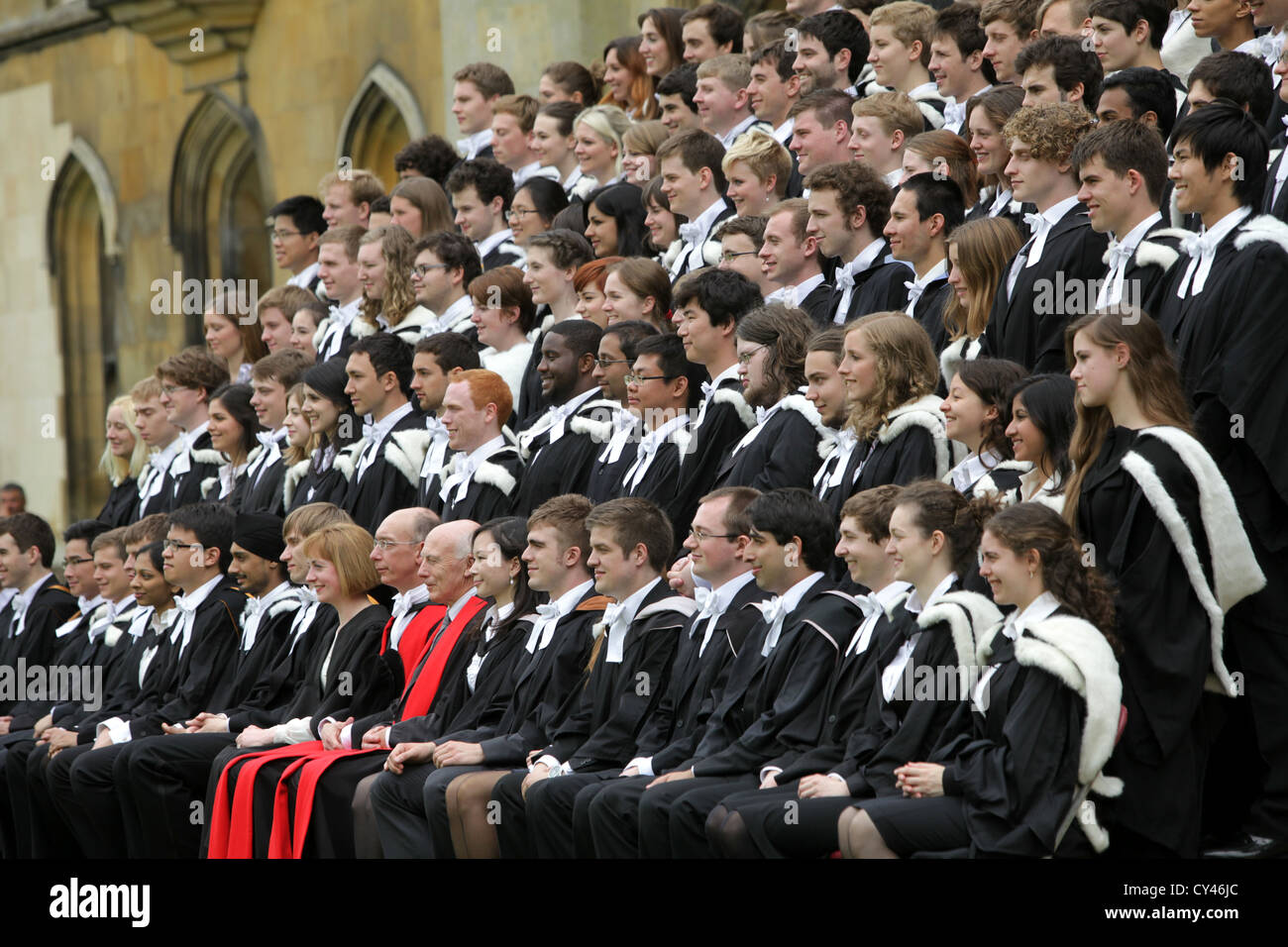 STUDENTS AT GRADUATION DAY AT CAMBRIDGE UNIVERSITY JUNE 2012 Stock ...