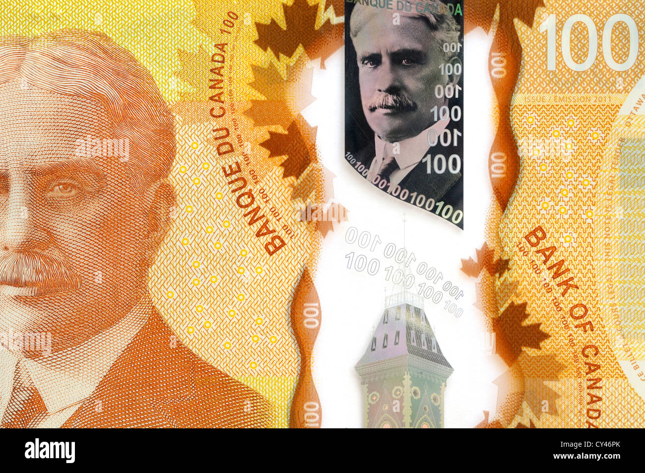 Canada 100 Hundred Dollar Bank Note Stock Photo - Alamy