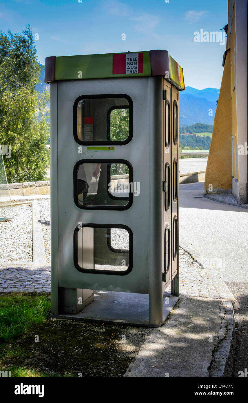 Austrian public telephone box in Rattenberg Stock Photo - Alamy
