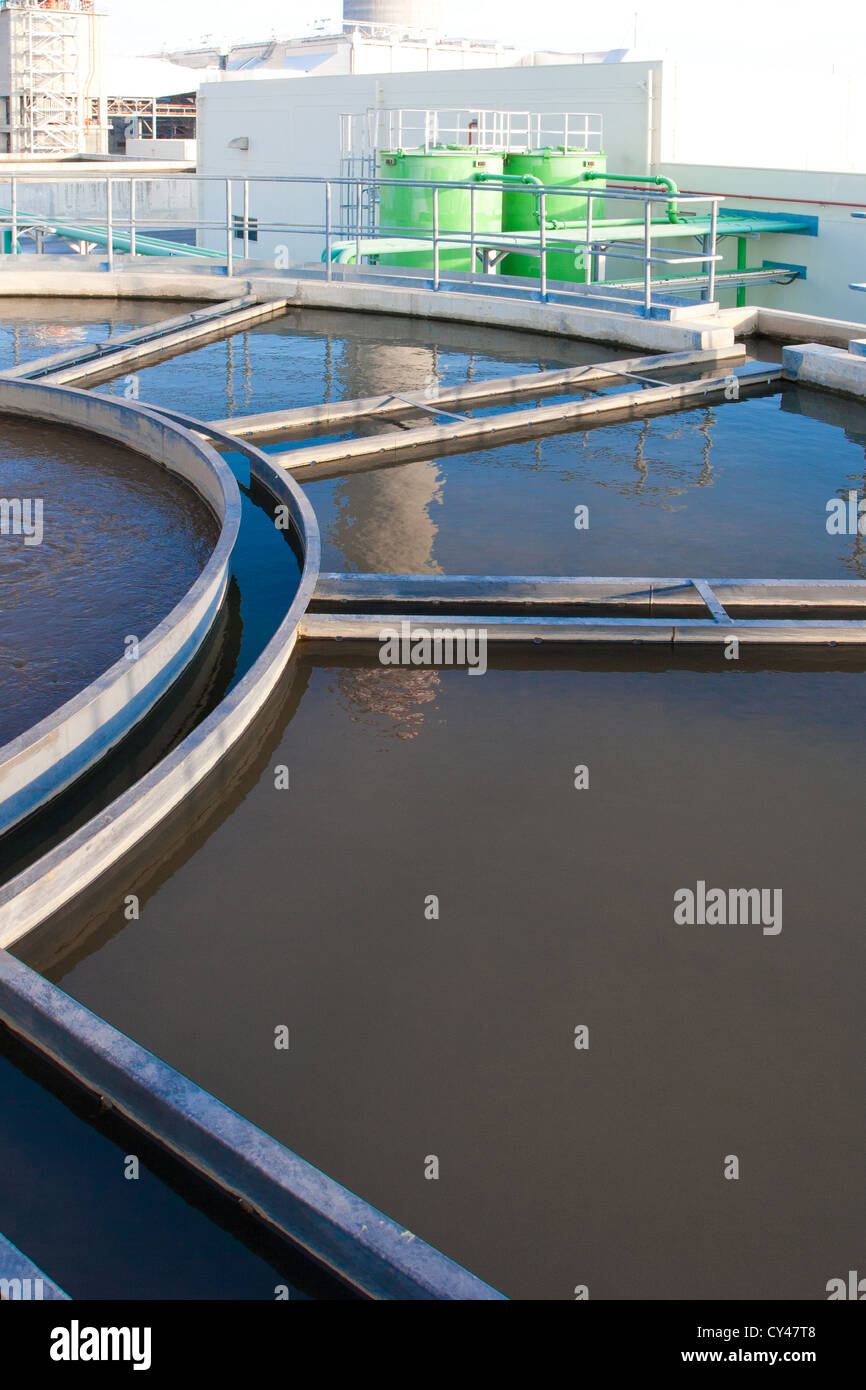 The water treatment tank in wast water processing systems to make it ...