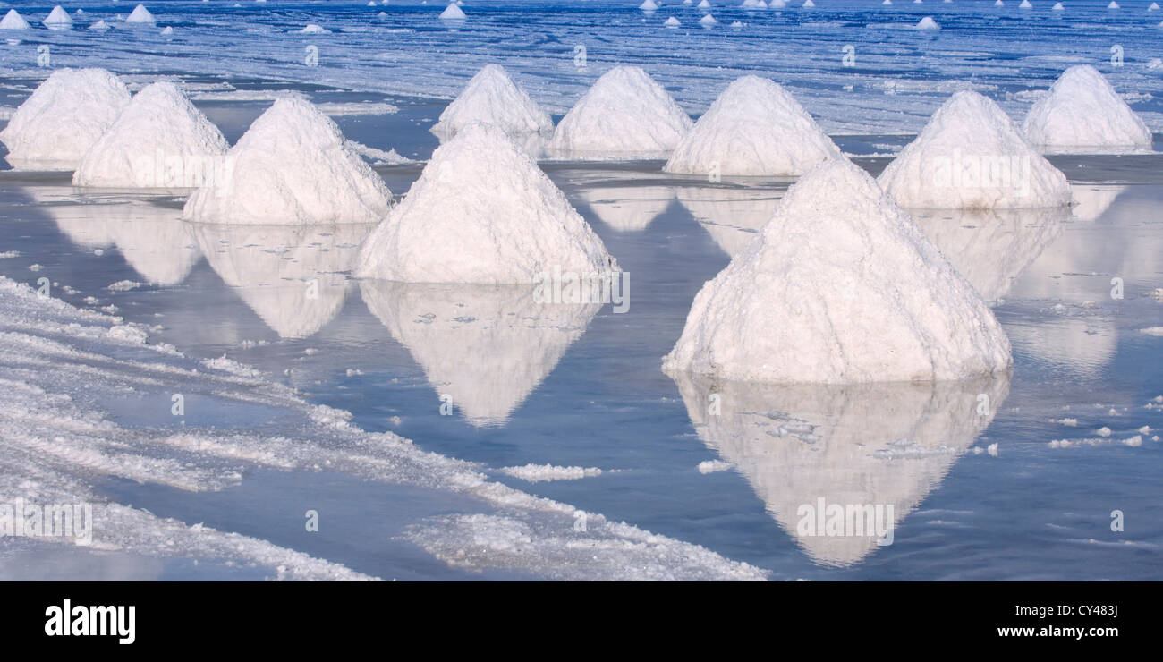 Salt cones, Salar de Uyuni, Potosi, Bolivia Stock Photo - Alamy