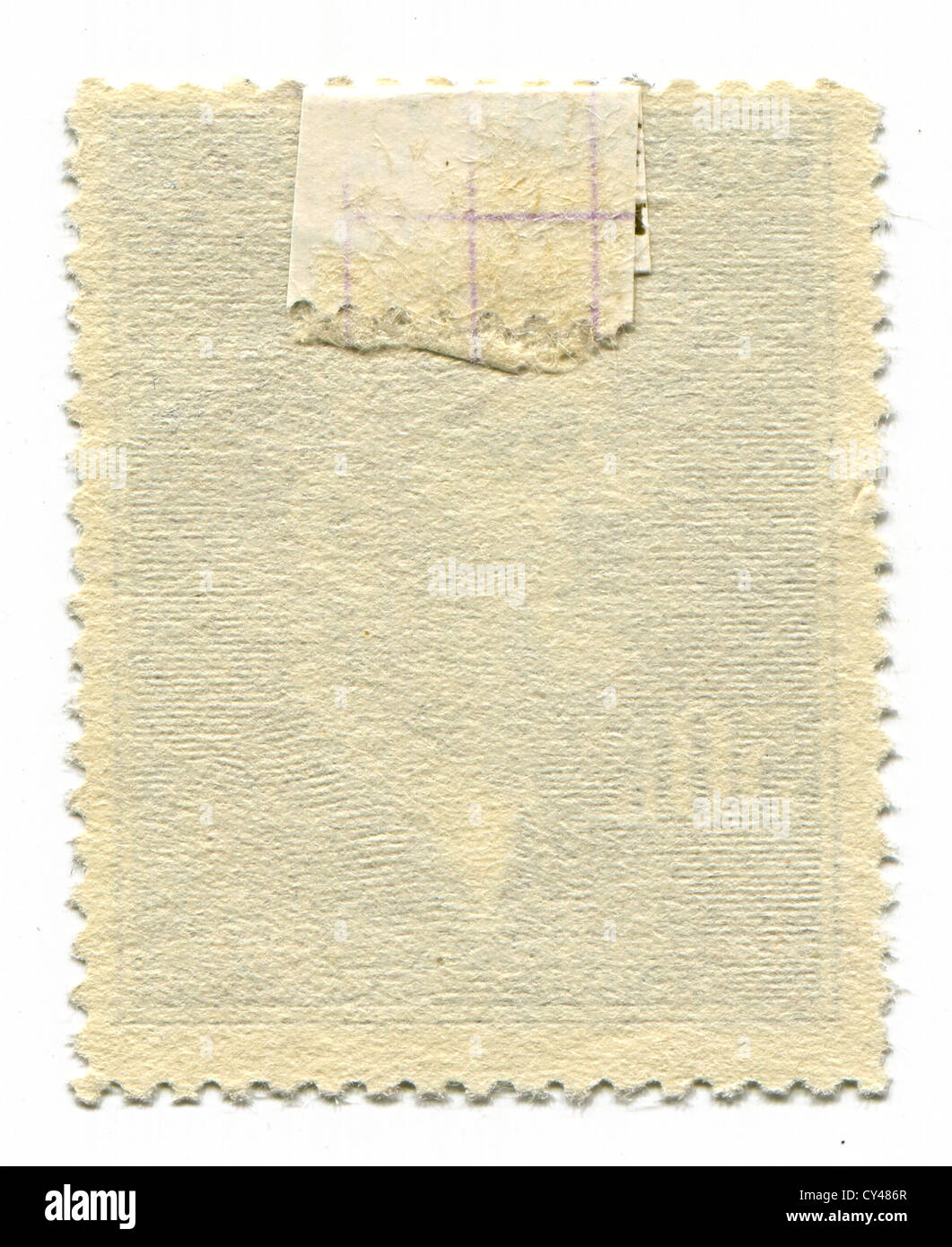The reverse side of a postage stamp Stock Photo - Alamy