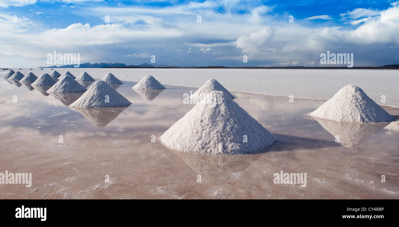 Salt cones, Salar de Uyuni, Potosi, Bolivia Stock Photo - Alamy