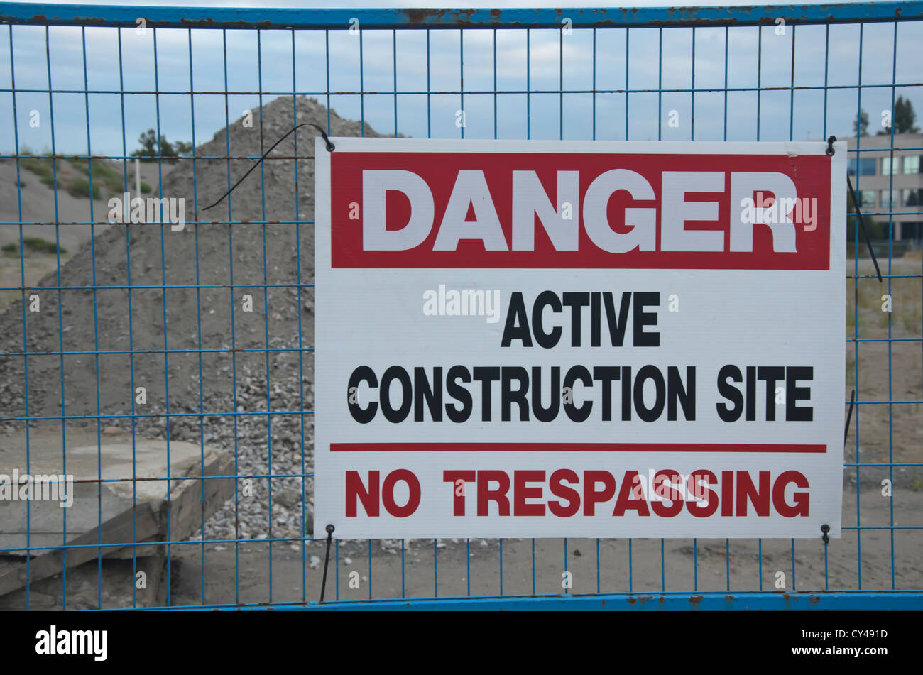 Danger Sign Construction Site High Resolution Stock Photography and ...
