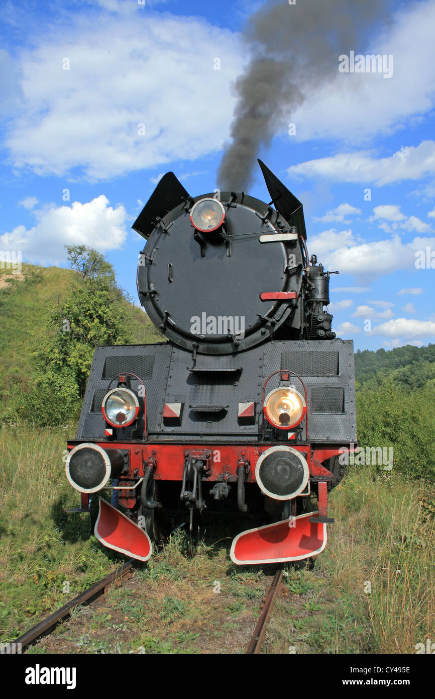 Old retro steam train Stock Photo - Alamy