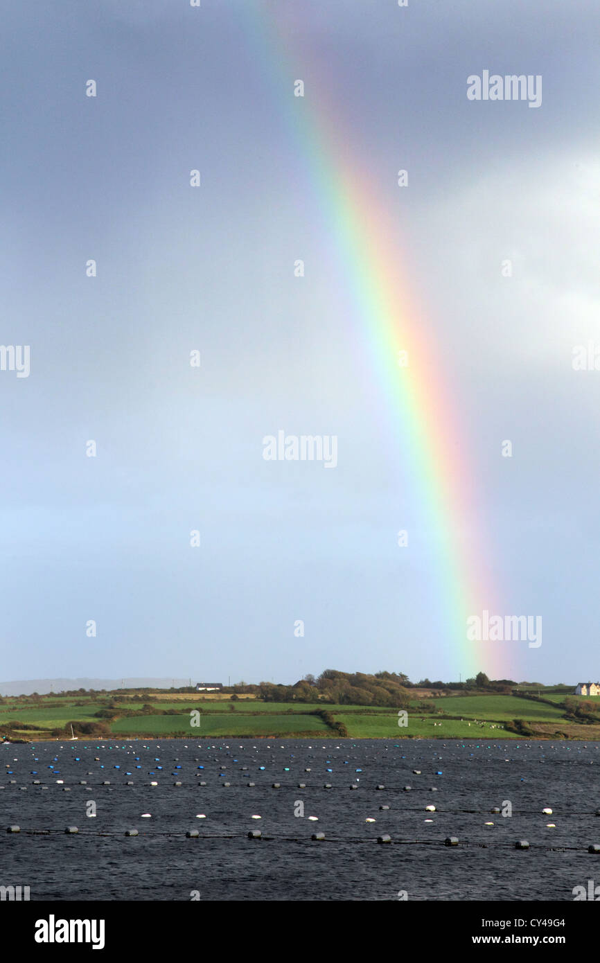Rainbow over Roaringwater Bay Stock Photo - Alamy