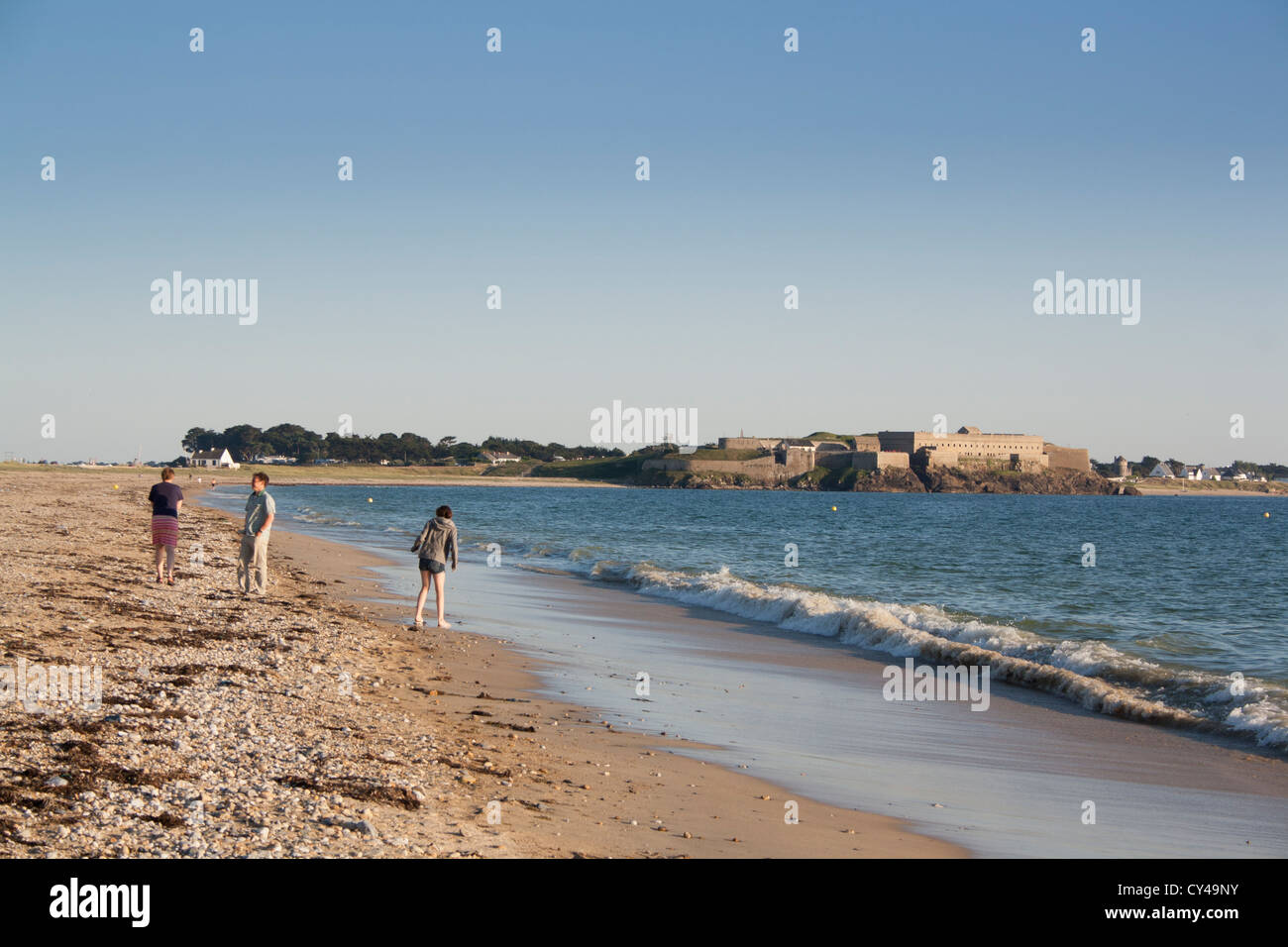 Plage de Penthievre in the commune of Saint Pierre Quiberon in the ...