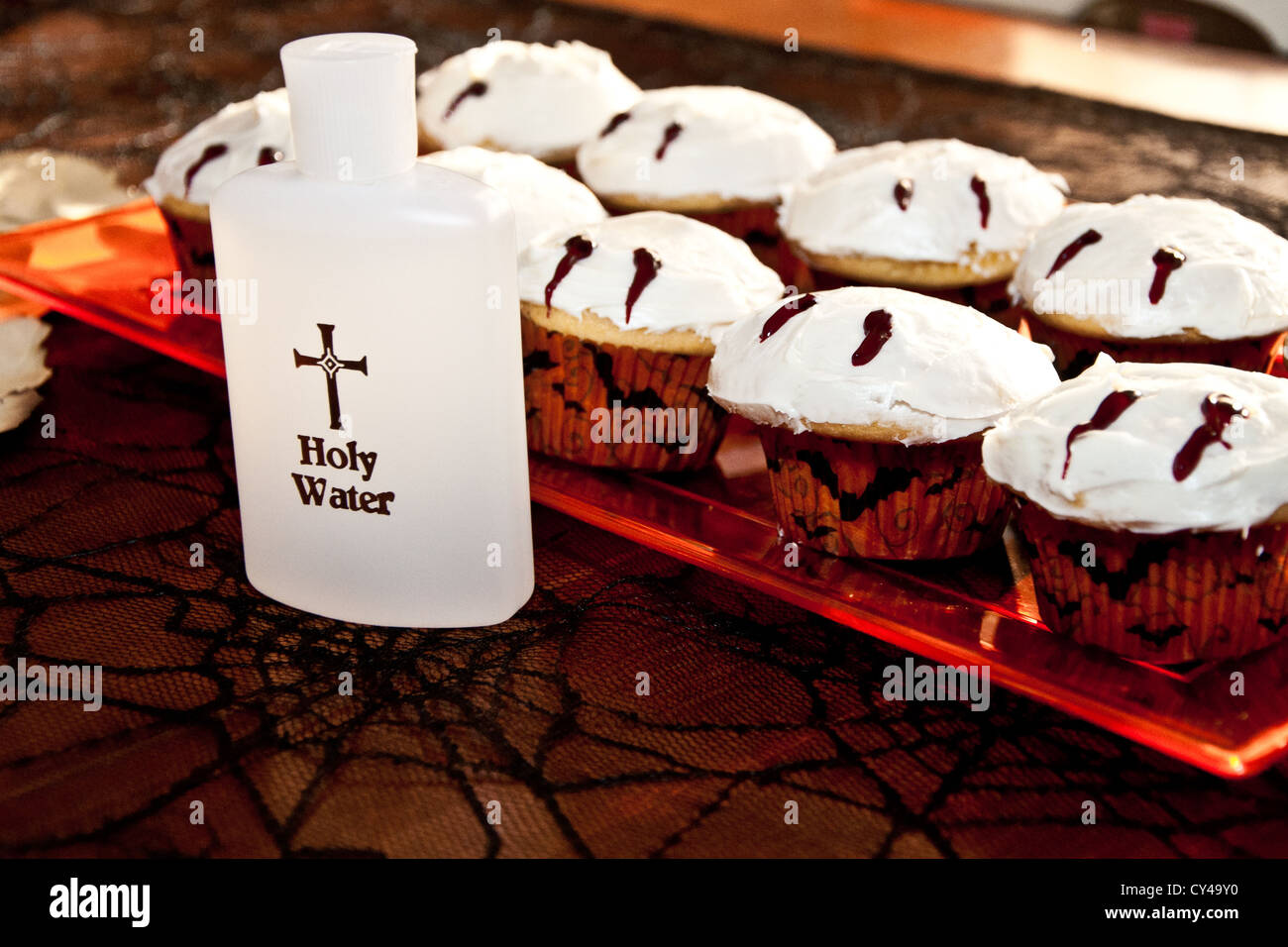 Vampire Bitten Cupcakes Stock Photo - Alamy