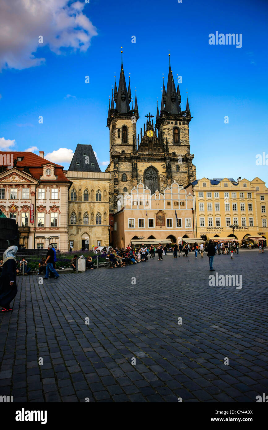 Church of Our Lady of Tyn in Staromestska Square Prague Stock Photo - Alamy