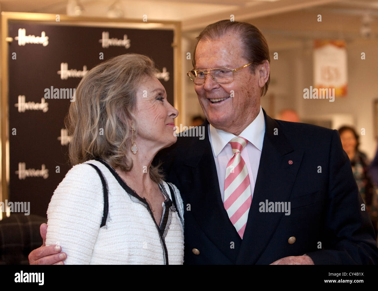 roger moore , actor, signs copies of his new book 'bond on bond' at ...
