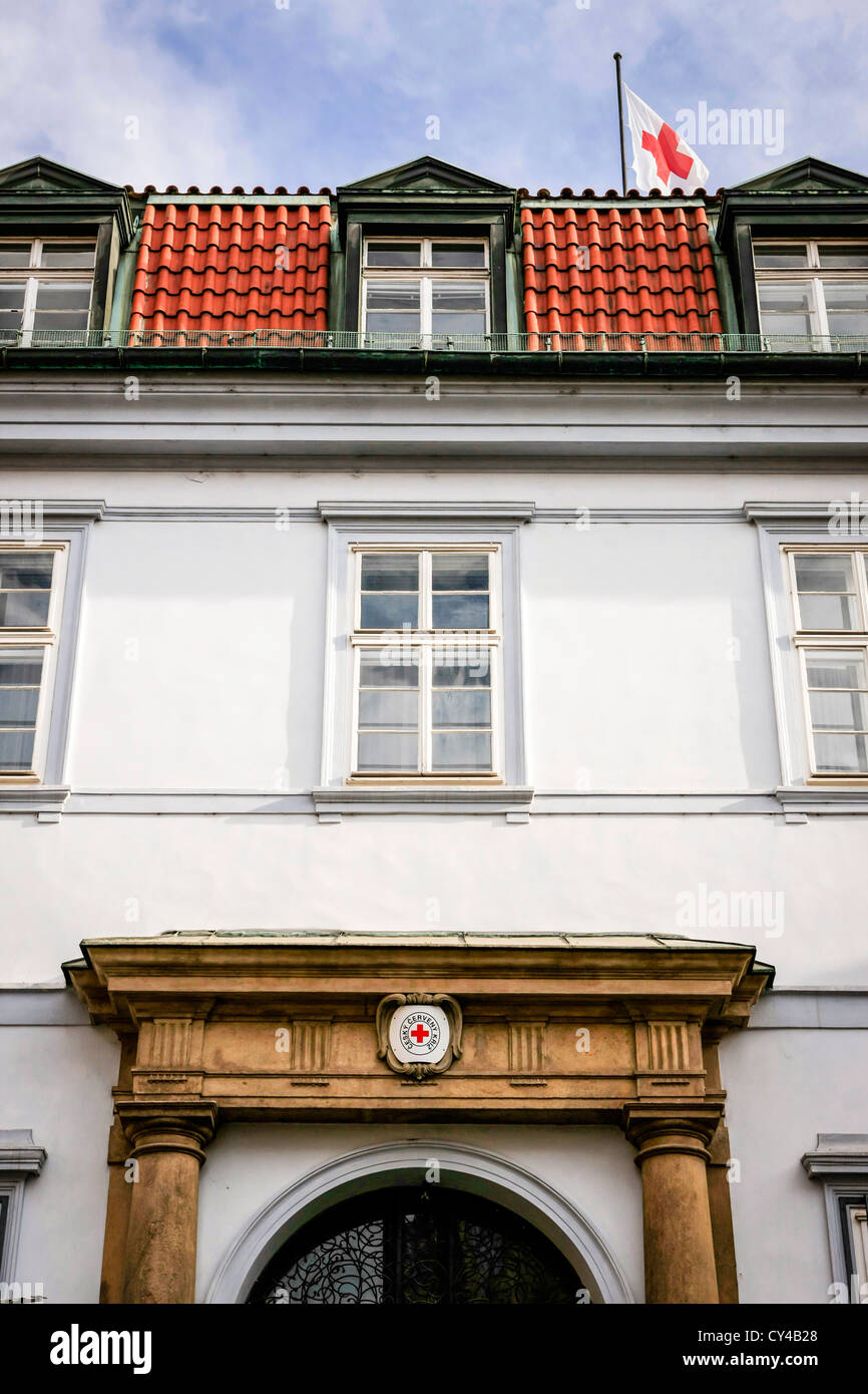 The Red Cross building in Prague Stock Photo - Alamy