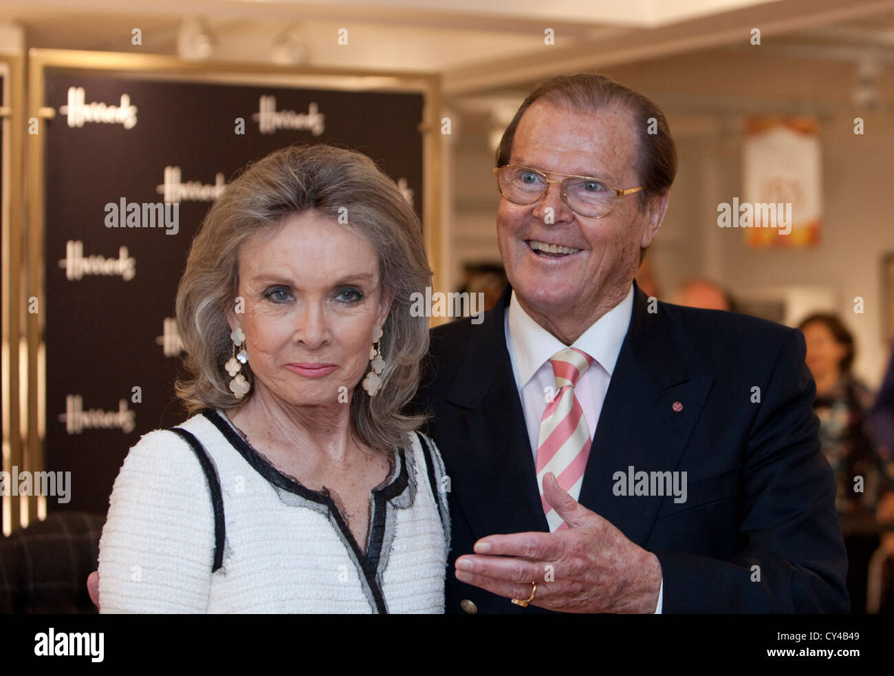 roger moore , actor, signs copies of his new book 'bond on bond' at ...