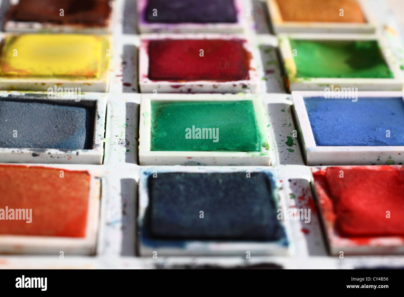 Artists Paint Pallette Stock Photo - Alamy