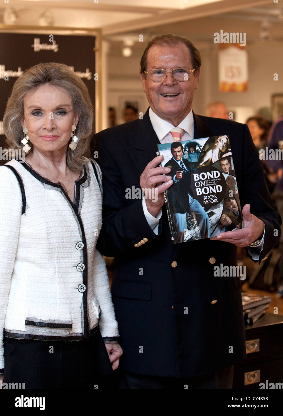 roger moore , actor, signs copies of his new book 'bond on bond' at ...
