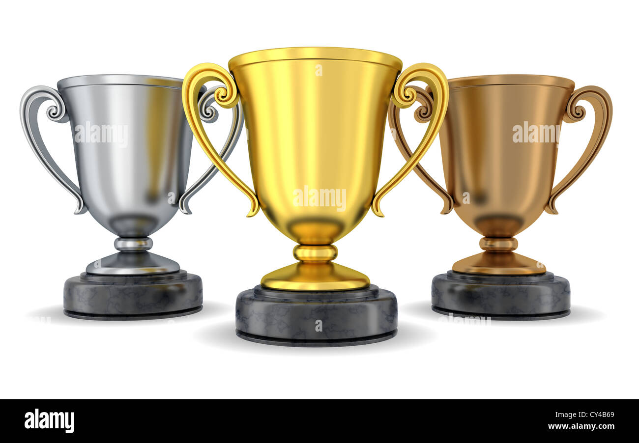 Three world cup (done in 3d, isolated Stock Photo - Alamy