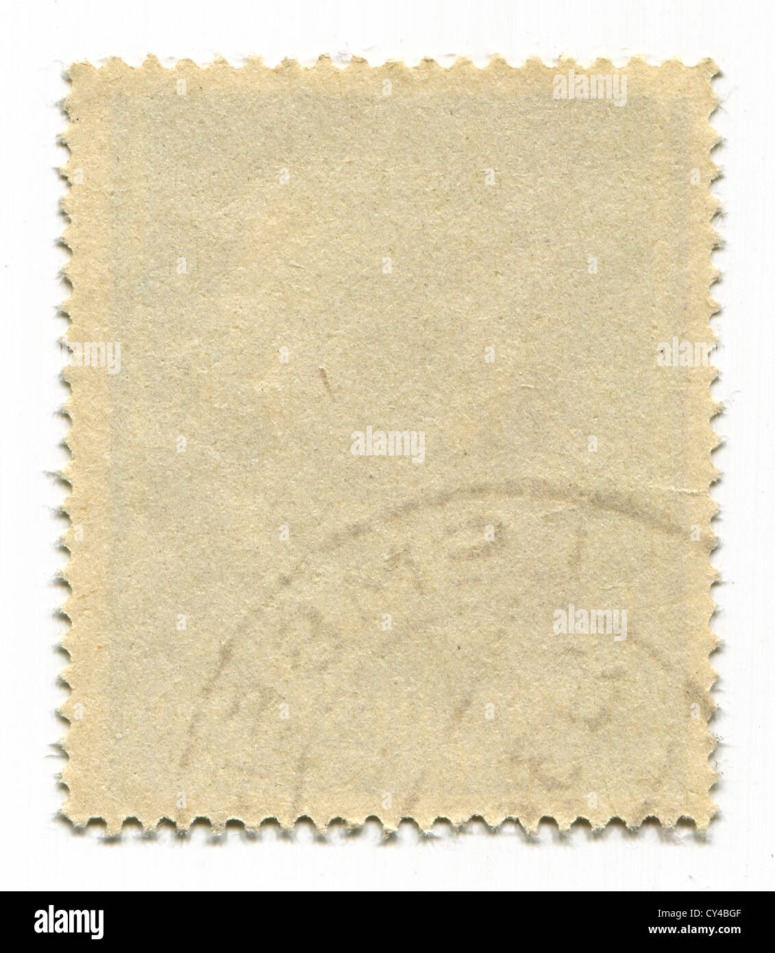 The reverse side of a postage stamp Stock Photo - Alamy