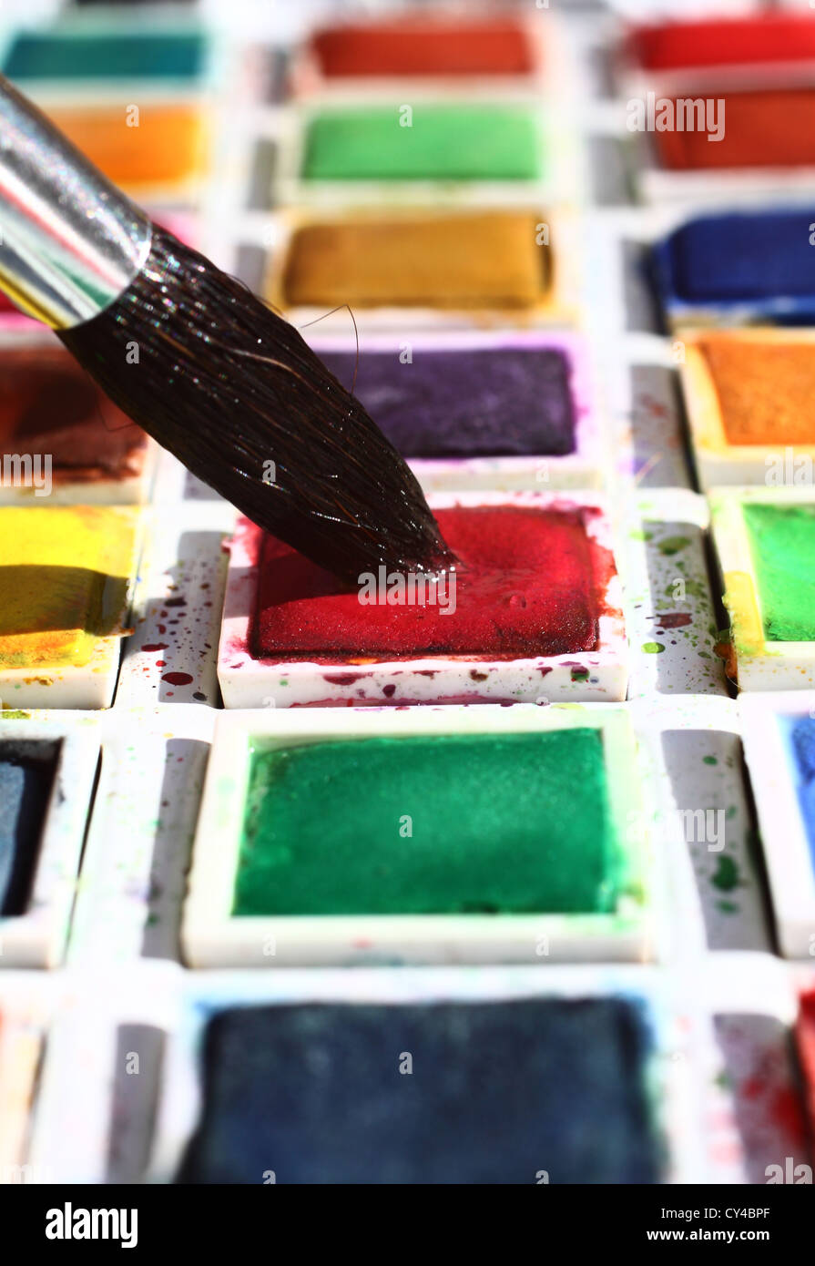 Artists Paint Pallette Stock Photo - Alamy