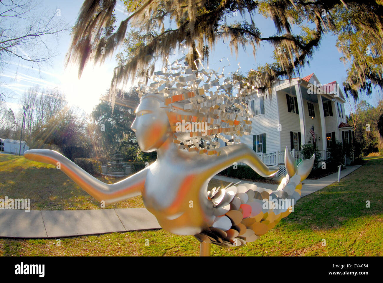 Mermaid sculpture at state visitor center Stock Photo - Alamy