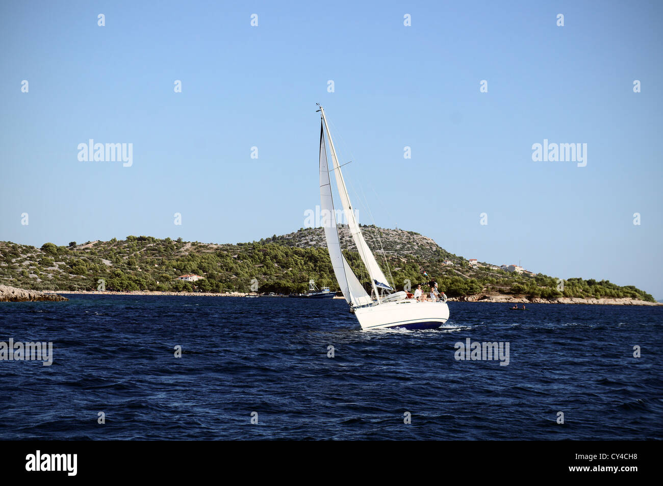 Illustrative photo sailing yacht cruising cruiser sea recreation ...
