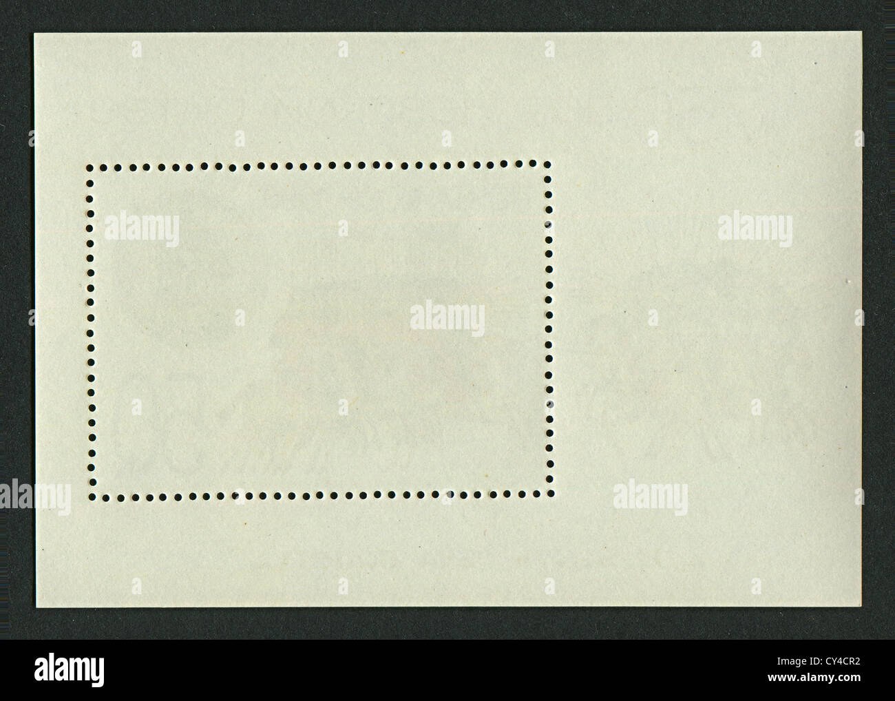 The reverse side of a postage stamp Stock Photo - Alamy