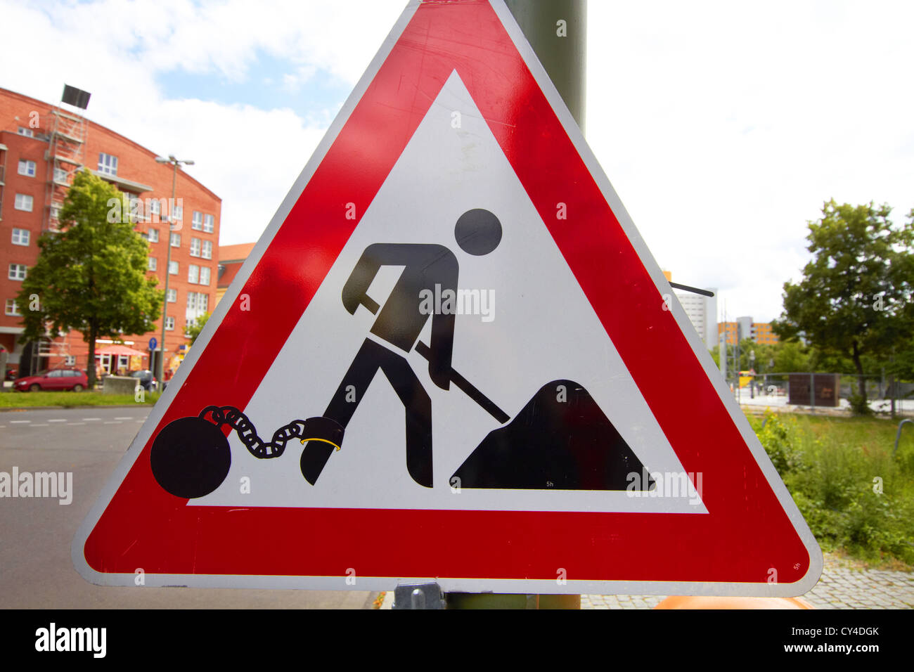 painted road sign Stock Photo - Alamy