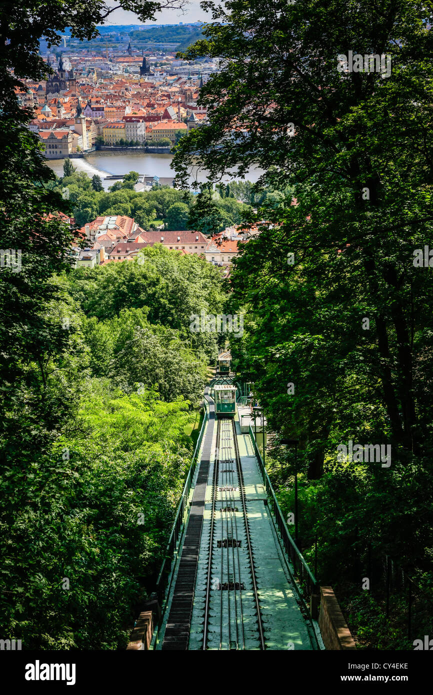 Funicular railway petrin prague czech hi-res stock photography and ...