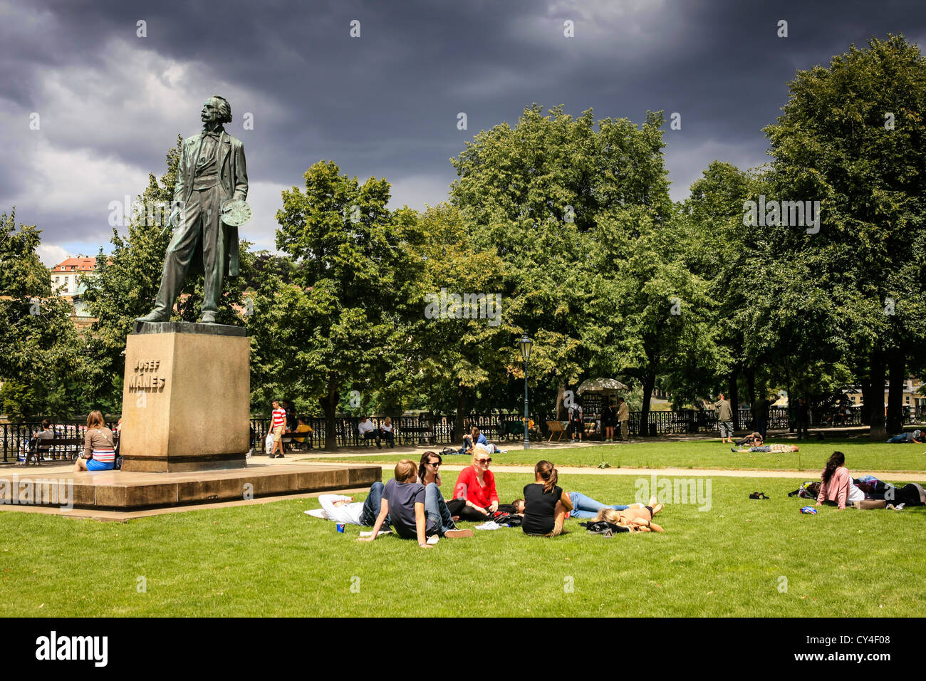 Statue of Josef Manes in Jana Palacha Prague Stock Photo - Alamy