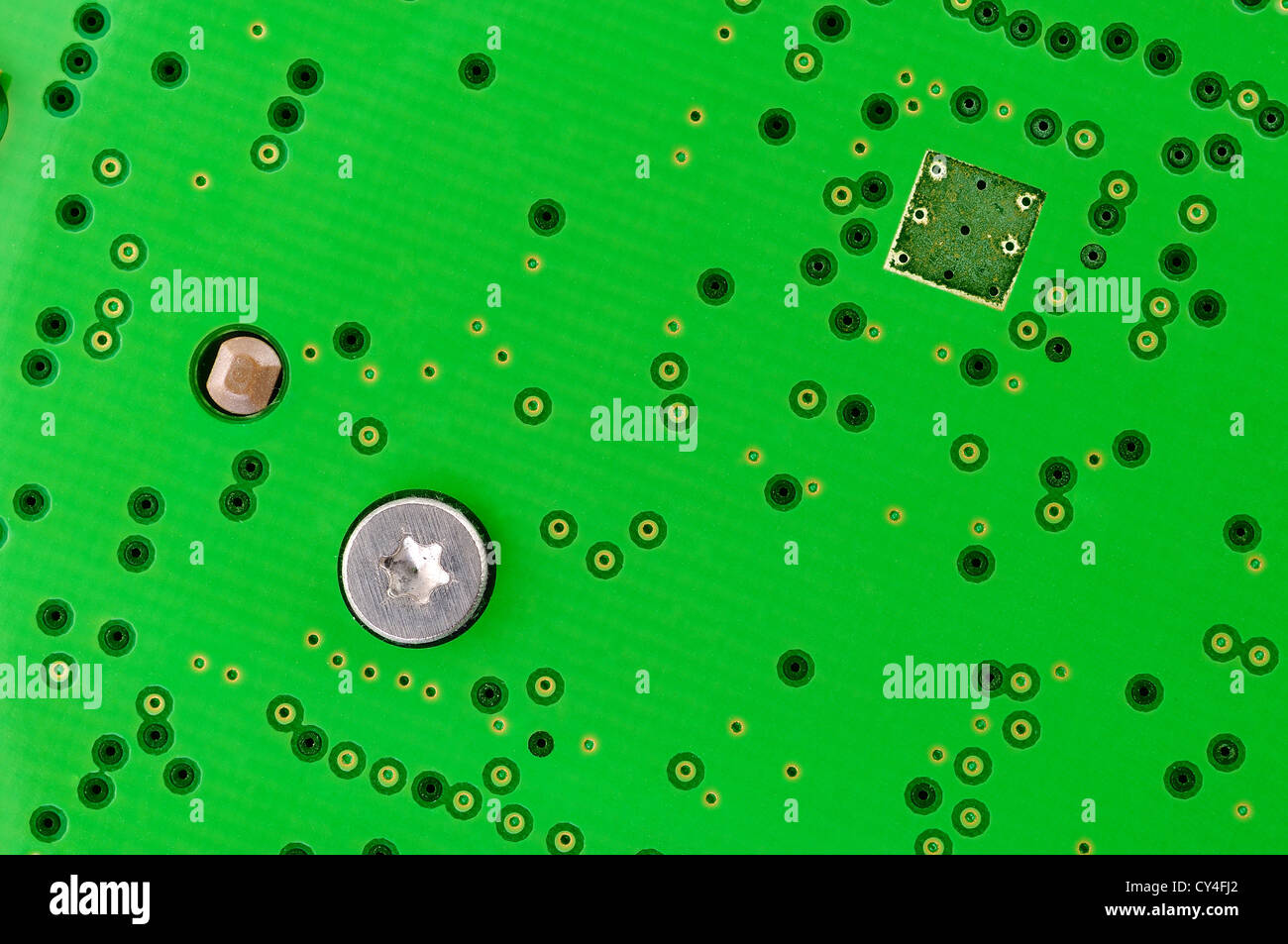 Green circuit board And nut Stock Photo - Alamy