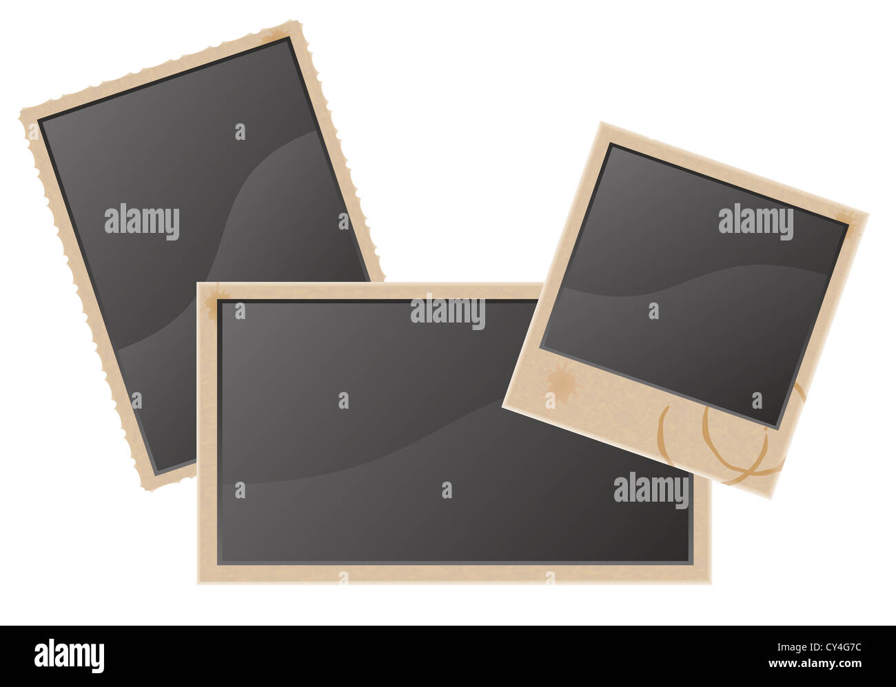 old blank photo illustration isolated on white background Stock Photo ...