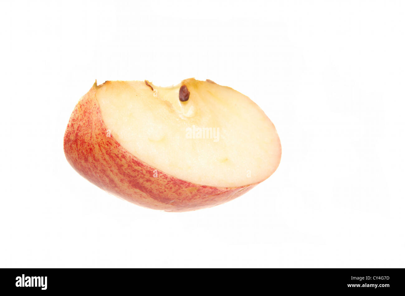 Red apple quarter isolated agsinst a white background Stock Photo - Alamy