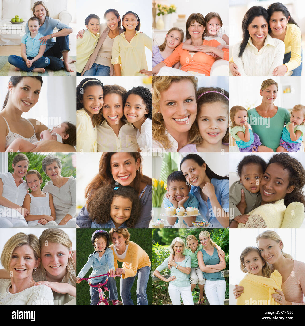 USA, Composite image of families Stock Photo - Alamy