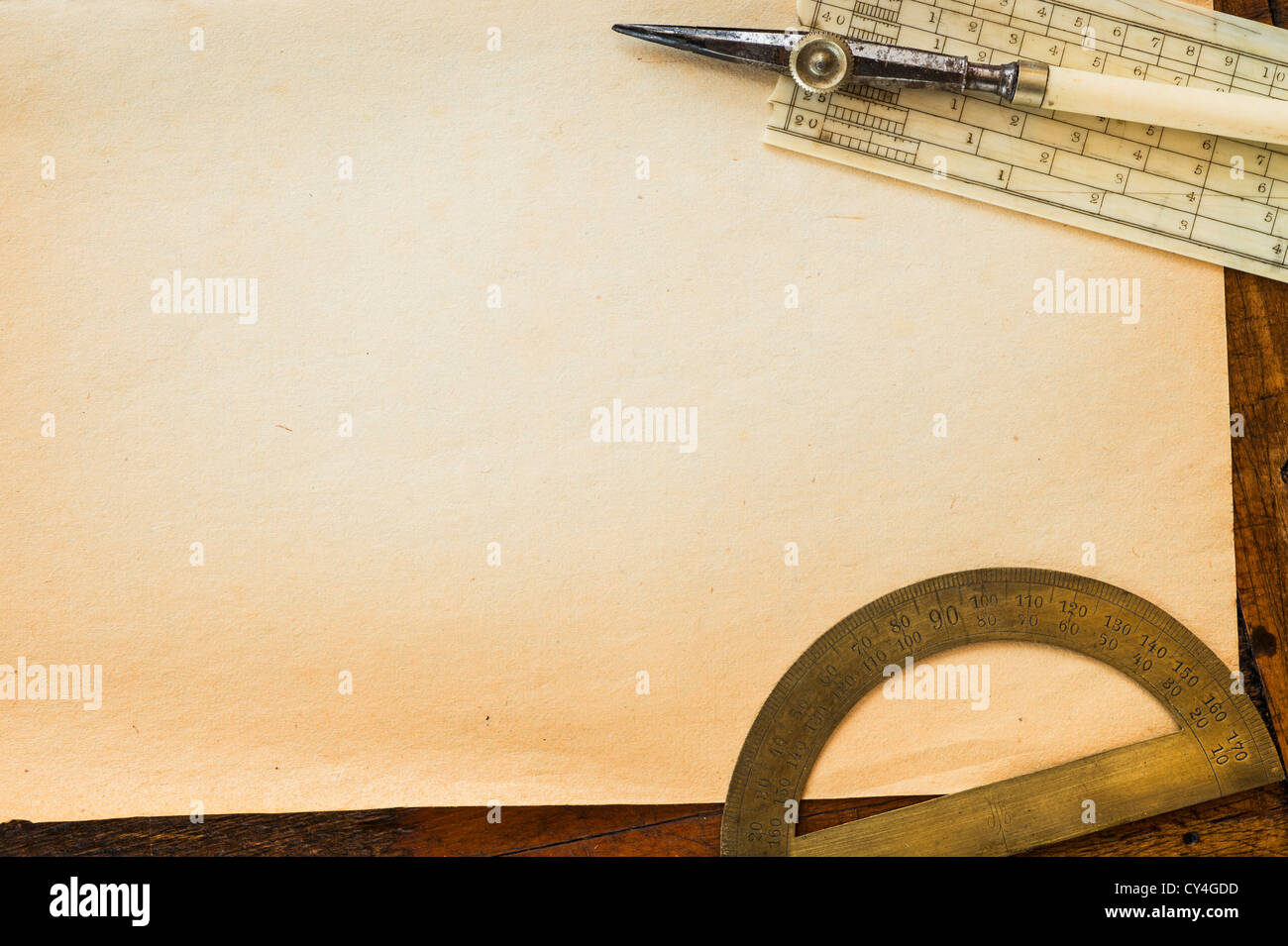 Old protractor hi-res stock photography and images - Alamy