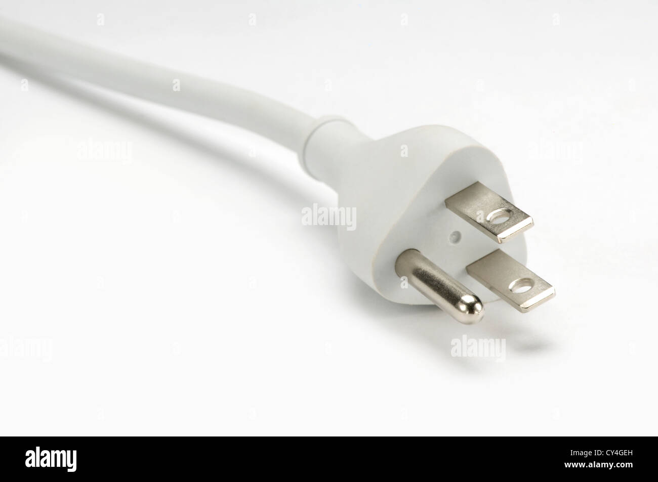 White electric plug Stock Photo - Alamy