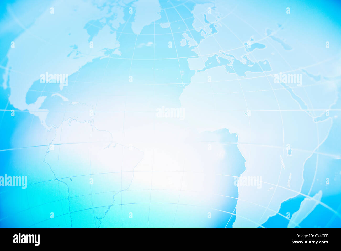 Blue world map, studio shot Stock Photo - Alamy