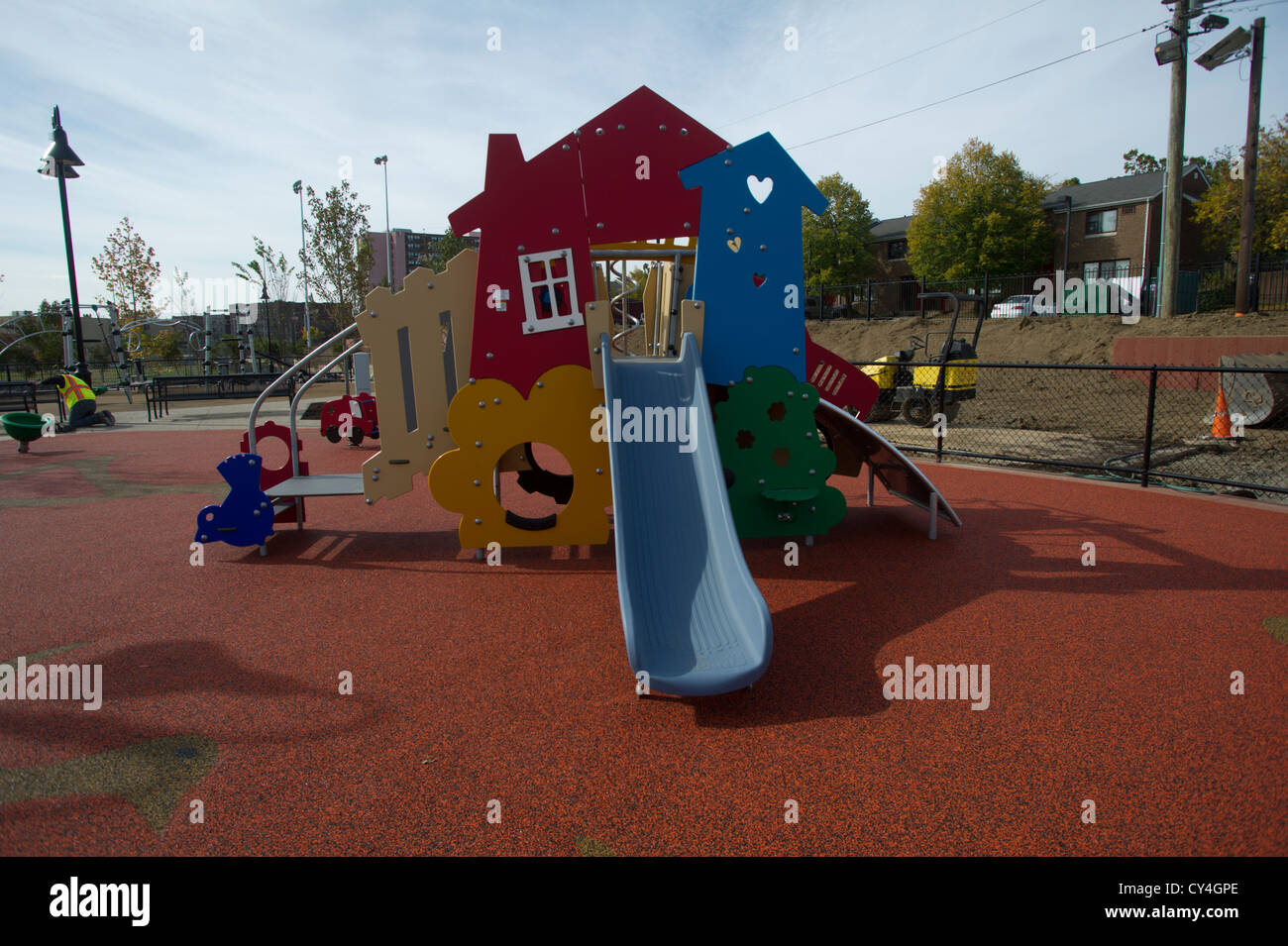 Playground in a park in Newark, New Jersey on Wednesday, October 17 ...