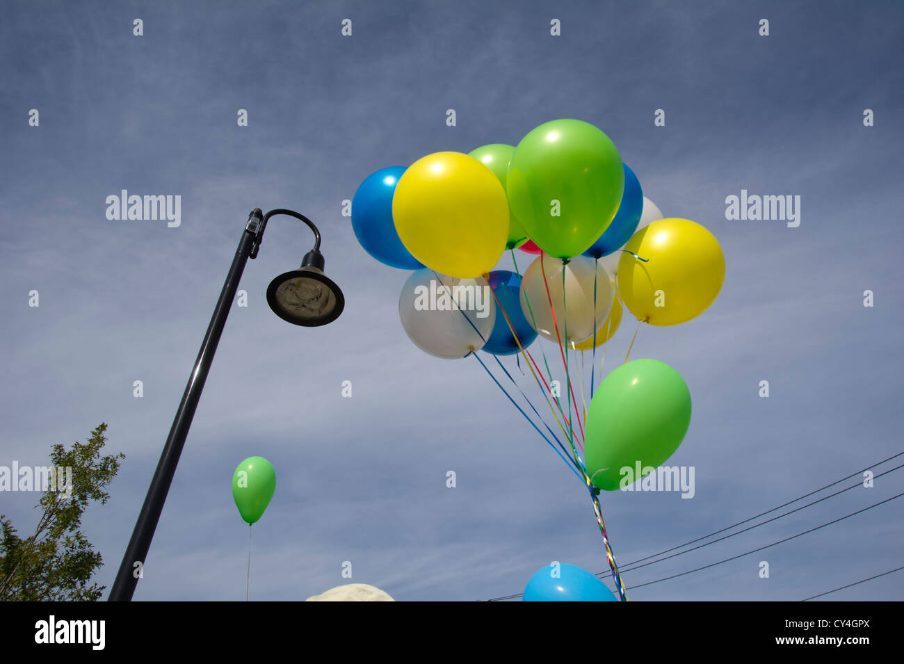 Balloons decorate a grand opening ceremony Stock Photo - Alamy