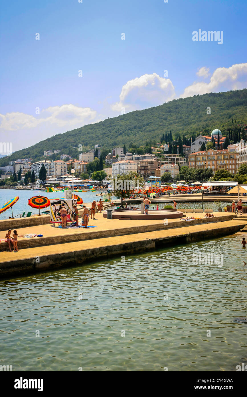 The Adriatic seaside resort of Opatija on the Croatian Riviera Stock ...