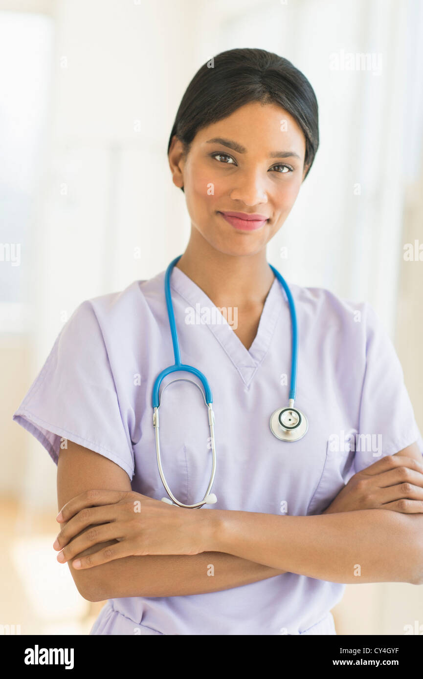 Back of black medical doctor hi-res stock photography and images - Alamy