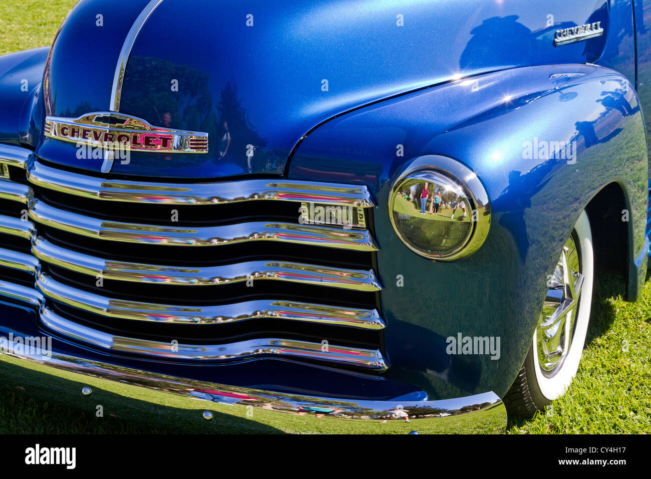 1952 Chevrolet custom panel truck shown at car show in Goleta ...